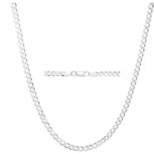 DONATELLO GIAN Name' Sterling Curb Chain Necklace - Silver