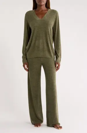 Barefoot Dreams Cozychic Ultra Lite® Pajamas Olive