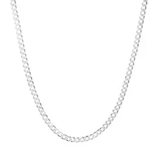 DONATELLO GIAN Name Sterling 5mm Curb Chain Necklace - Silver