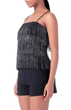 Endless Rose Beaded Fringe Top