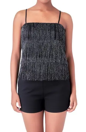 Endless Rose Beaded Fringe Top