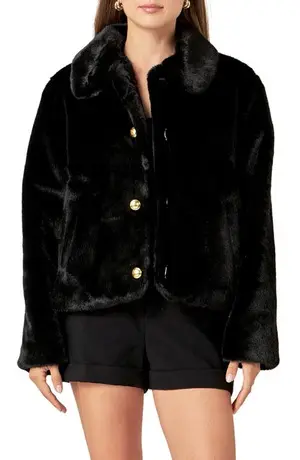 English Factory Faux Fur Jacket