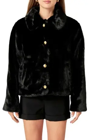 English Factory Faux Fur Jacket