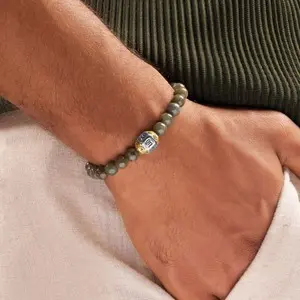 KARMA AND LUCK Jade Mantra Beaded Bracelet