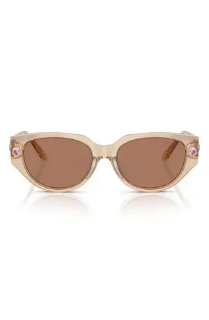 SWAROVSKI Swarovski 54mm Butterfly Sunglasses Beige