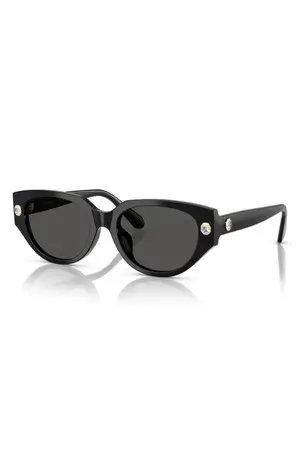 SWAROVSKI 54mm Butterfly Sunglasses - Black
