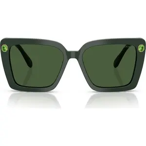 SWAROVSKI Swarovski 55mm Square Sunglasses Green