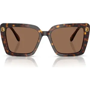 SWAROVSKI 55mm Square Sunglasses - Havana