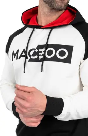 MACEOO Colorblock Logo Hoodie