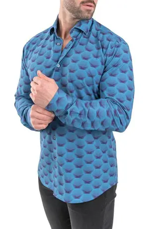 MACEOO Einstein Stretch Horizon Button-up Shirt