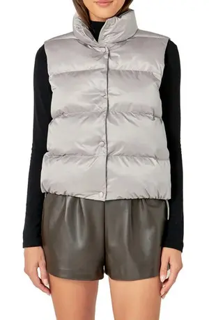Women's Cropped Puffer Vests