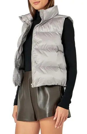Endless Rose Cropped Puffer Vest