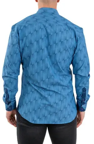 MACEOO Einstein Stretch Optical Button-up Shirt