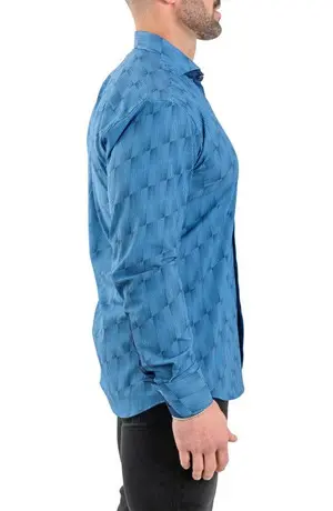 MACEOO Einstein Stretch Optical Button-up Shirt