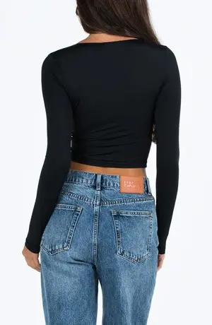 Princess Polly Candyce Long Sleeve Crop Top