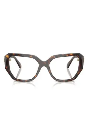SWAROVSKI Swarovski Geometric Eyeglasses Havana
