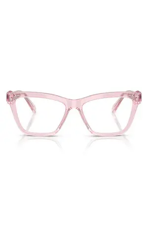 SWAROVSKI 55mm Square Eyeglasses - Trans Pink