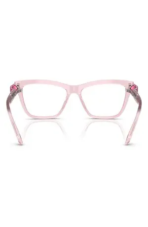 SWAROVSKI 55mm Square Eyeglasses - Trans Pink