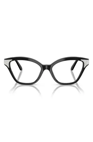 SWAROVSKI 54mm Cat Eye Optical Glasses - Black