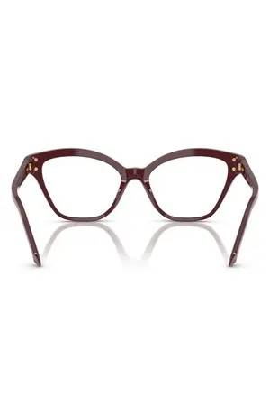 SWAROVSKI 54mm Cat Eye Optical Glasses - Burgundy