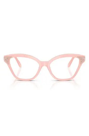 SWAROVSKI 54mm Cat Eye Optical Glasses - Milky Pink