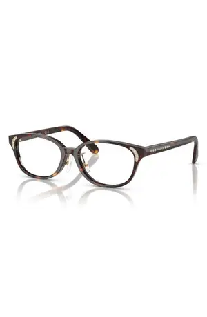 SWAROVSKI 52mm Oval Eyeglasses - Havana