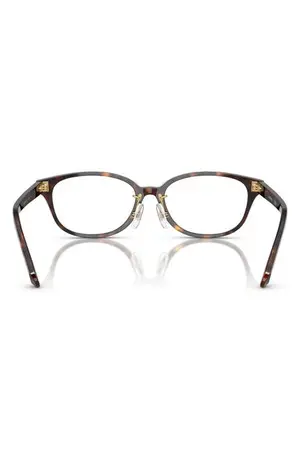 SWAROVSKI 52mm Oval Eyeglasses - Havana
