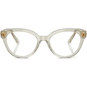 SWAROVSKI 54mm Round Frame Eyeglasses - Beige