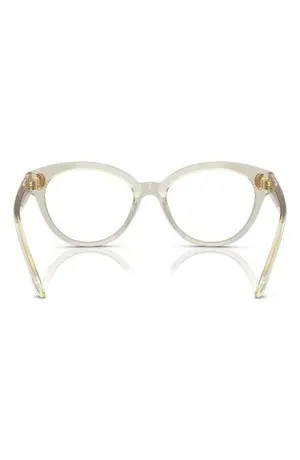 SWAROVSKI 54mm Round Frame Eyeglasses - Beige