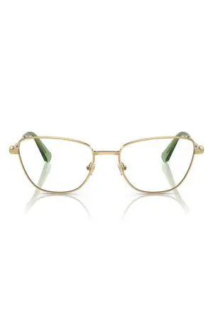 SWAROVSKI 55mm Cat Eye Optical Glasses - Gold