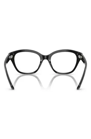 SWAROVSKI 53mm Pillow Eyeglasses - Black