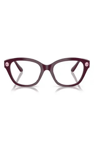 SWAROVSKI Swarovski 53mm Pillow Eyeglasses Burgundy