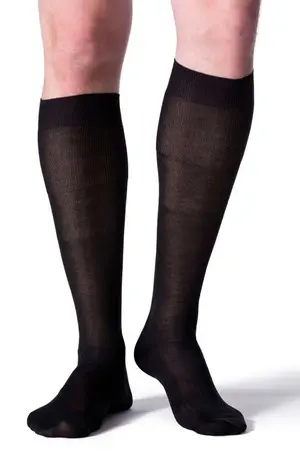 Falke Silk Blend Knee High Socks - Black