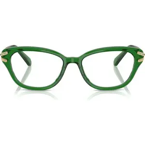 SWAROVSKI 52mm Pillow Optical Glasses - Transparent Green