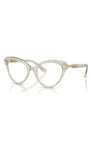 SWAROVSKI 55mm Cat Eye Optical Glasses - Beige