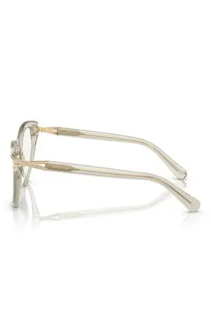 SWAROVSKI 55mm Cat Eye Optical Glasses - Beige