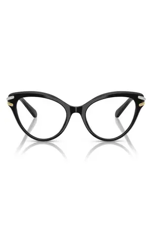 SWAROVSKI Swarovski 55mm Cat Eye Optical Glasses Black