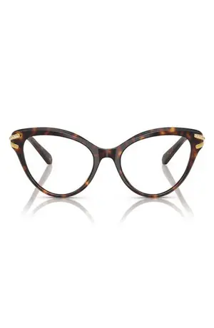 SWAROVSKI Swarovski 55mm Cat Eye Optical Glasses Havana
