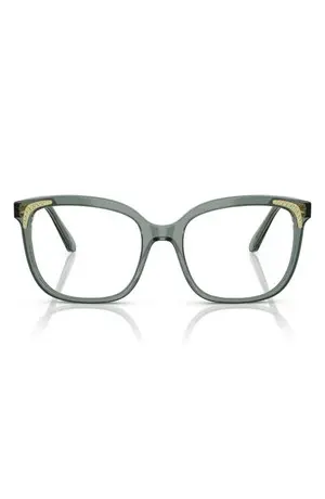 SWAROVSKI 54mm Butterfly Optical Glasses - Transparent Green/demo Lens