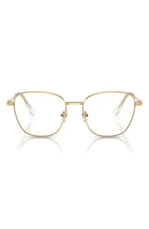 SWAROVSKI 54mm Square Eyeglasses - Gold