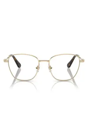 SWAROVSKI 54mm Square Eyeglasses - Pale Gold