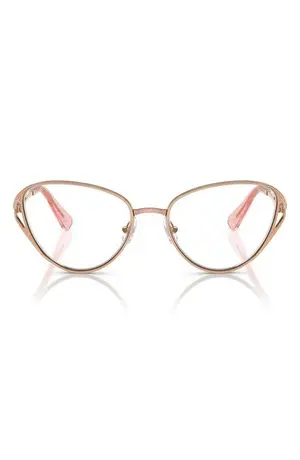 SWAROVSKI 57mm Cat Eye Optical Glasses - Rose Gold