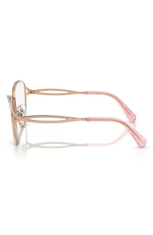 SWAROVSKI 57mm Cat Eye Optical Glasses - Rose Gold