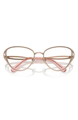 SWAROVSKI 57mm Cat Eye Optical Glasses - Rose Gold