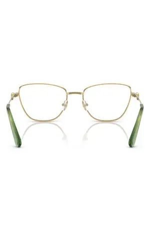 SWAROVSKI 53mm Cat Eye Optical Glasses - Gold