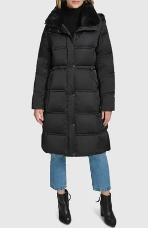 Andrew Marc Emery Faux Fur Trim Down