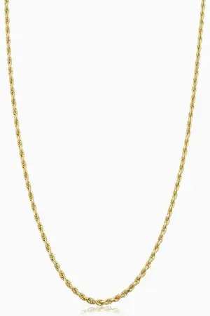 ORADINA 14k Gold Titan Rope Chain - 14k Yellow Gold