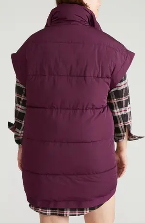 Universal Standard Paparazzi Puffer Vest - Gamay Burgundy