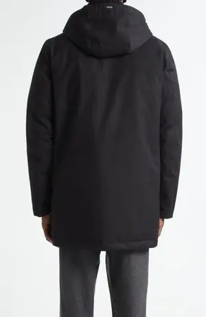 Herno Windproof Down Parka With Hood - Black
