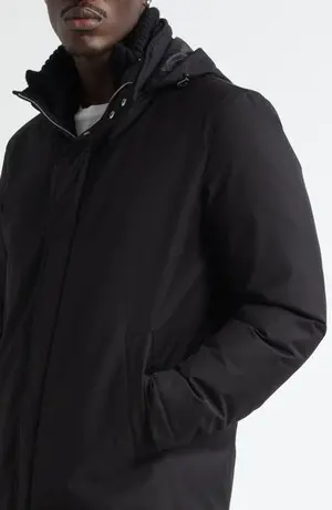 Herno Windproof Down Parka With Hood - Black